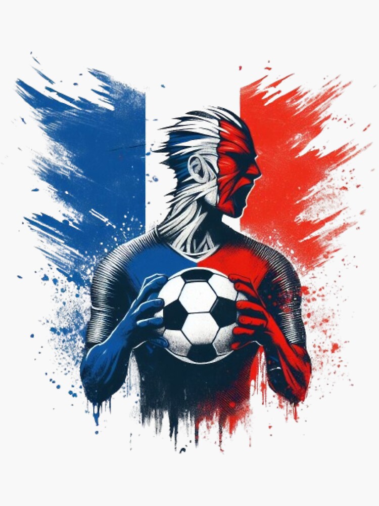 "French Football Fan" Sticker for Sale by HeadTurningArt | Redbubble