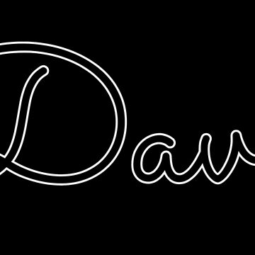 "Writing Dave Name Label (Black)" Sticker for Sale by NormadWorld ...