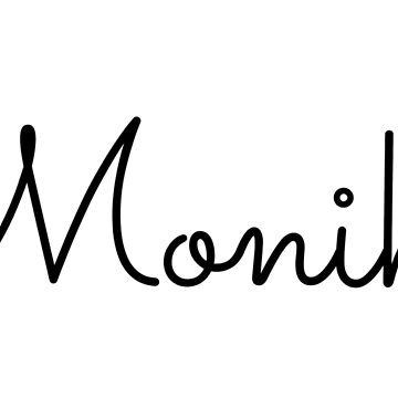 "Writing Monika Name Label " Sticker for Sale by NormadWorld | Redbubble