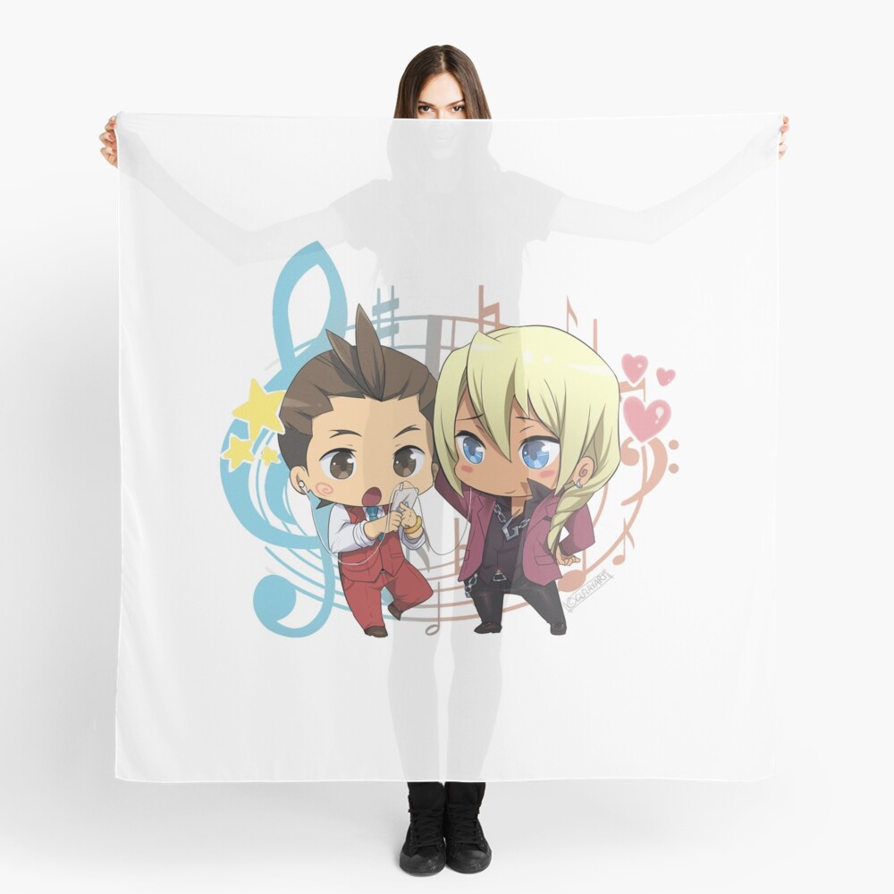 "Chibi Apollo Justice and Klavier Gavin" Scarf by GLE-FLAYART | Redbubble