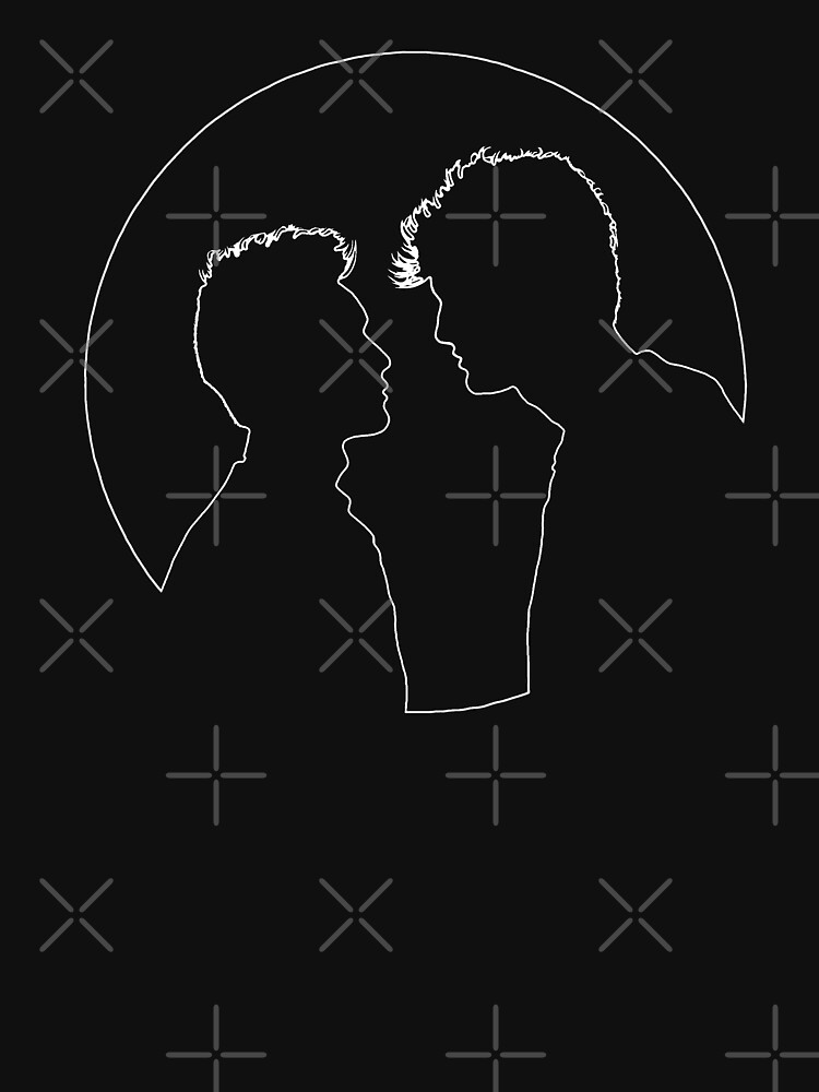 "Malec silhouettes and full moon (white outline) - Alec Lightwood and ...