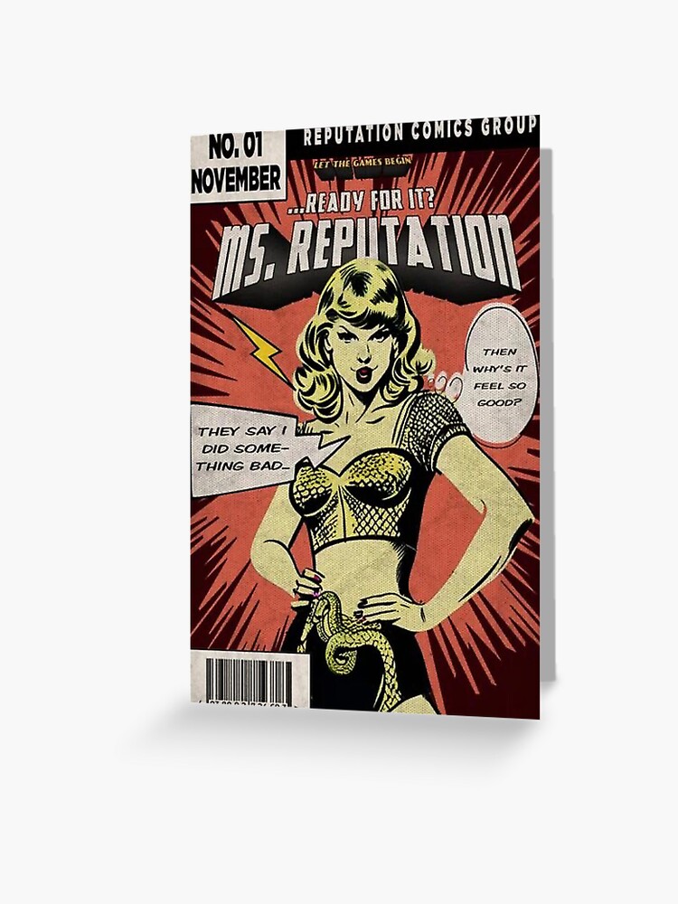 "Taylor swift reputation vintage poster comic" Greeting Card for Sale ...