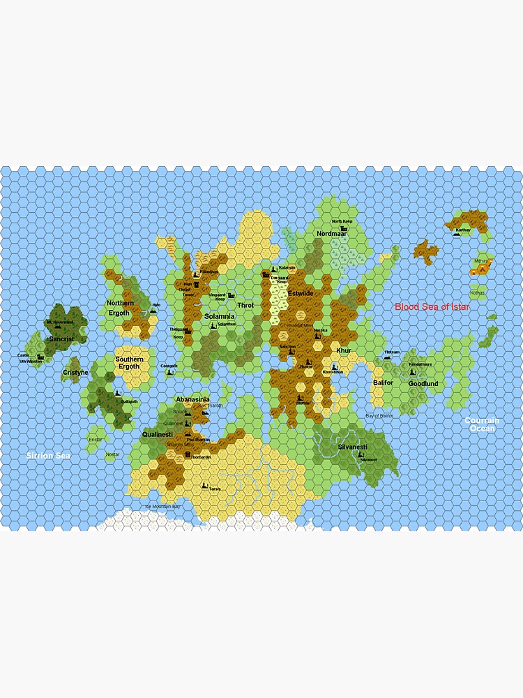 "Dragonlance: Hex Map of Ansalon" Sticker for Sale by Alstellakis ...