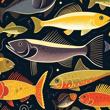 ""Underwater Diversity: A Visual Fish Chart"" Sticker for Sale by ...