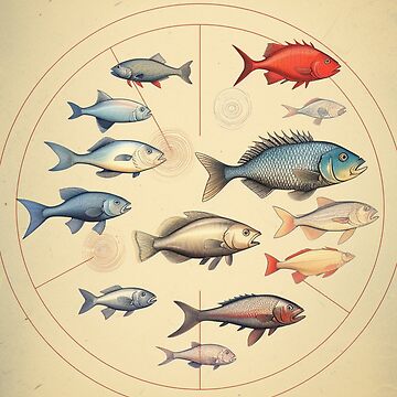 ""Underwater Diversity: A Visual Fish Chart"" Sticker for Sale by ...