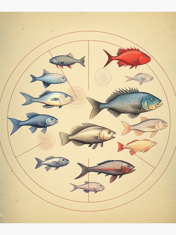 ""Underwater Diversity: A Visual Fish Chart"" Sticker for Sale by ...