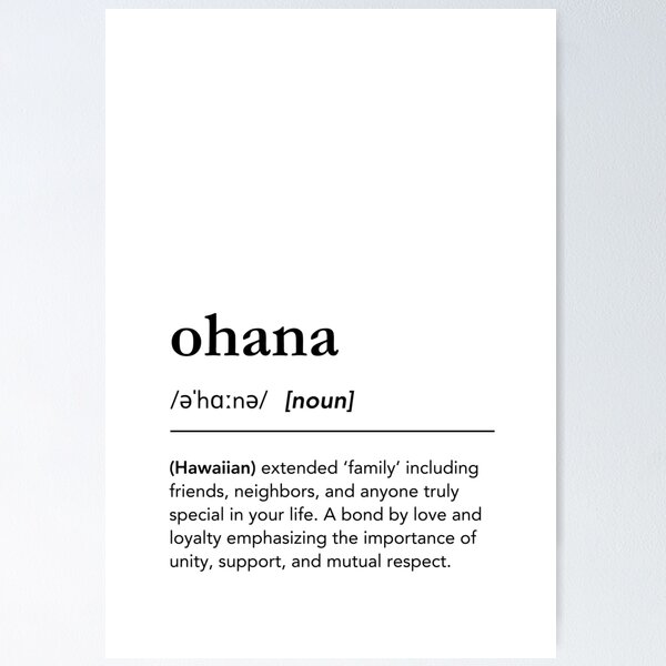 "Ohana definition word art. Ohana meaning. Ohana pronunciation. Ohana ...