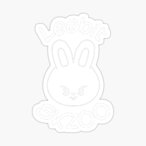 "Stray Kids - Skzoo Leebit Head w/ Name [WHITE OUTLINE]" Sticker for ...