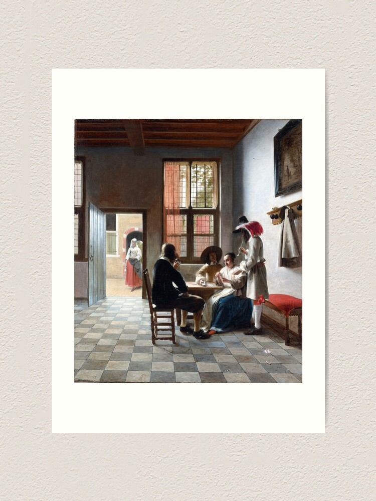 "Pieter de Hooch Card Players in a Sunlit Room" Art Print for Sale by ...