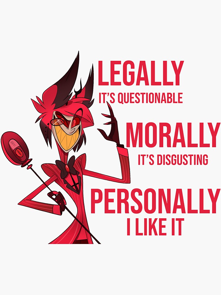 "Alastor - Hazbin Hotel Meme" Sticker for Sale by sarahxxdll | Redbubble
