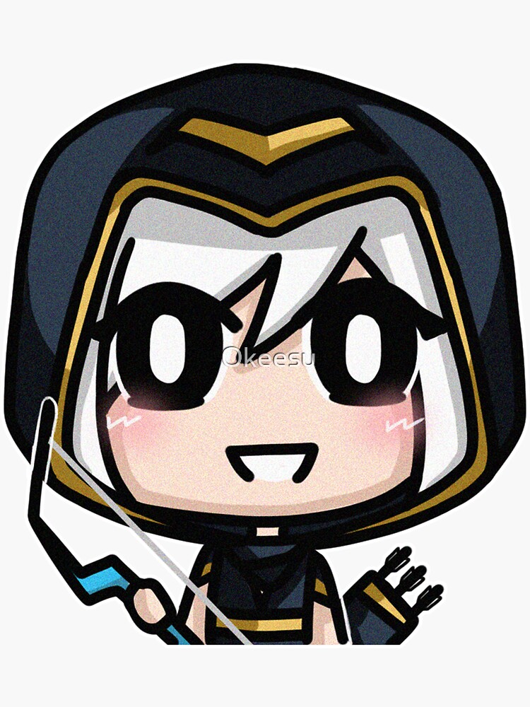 "[Mini Chibi] Ashe" Sticker by Okeesu | Redbubble