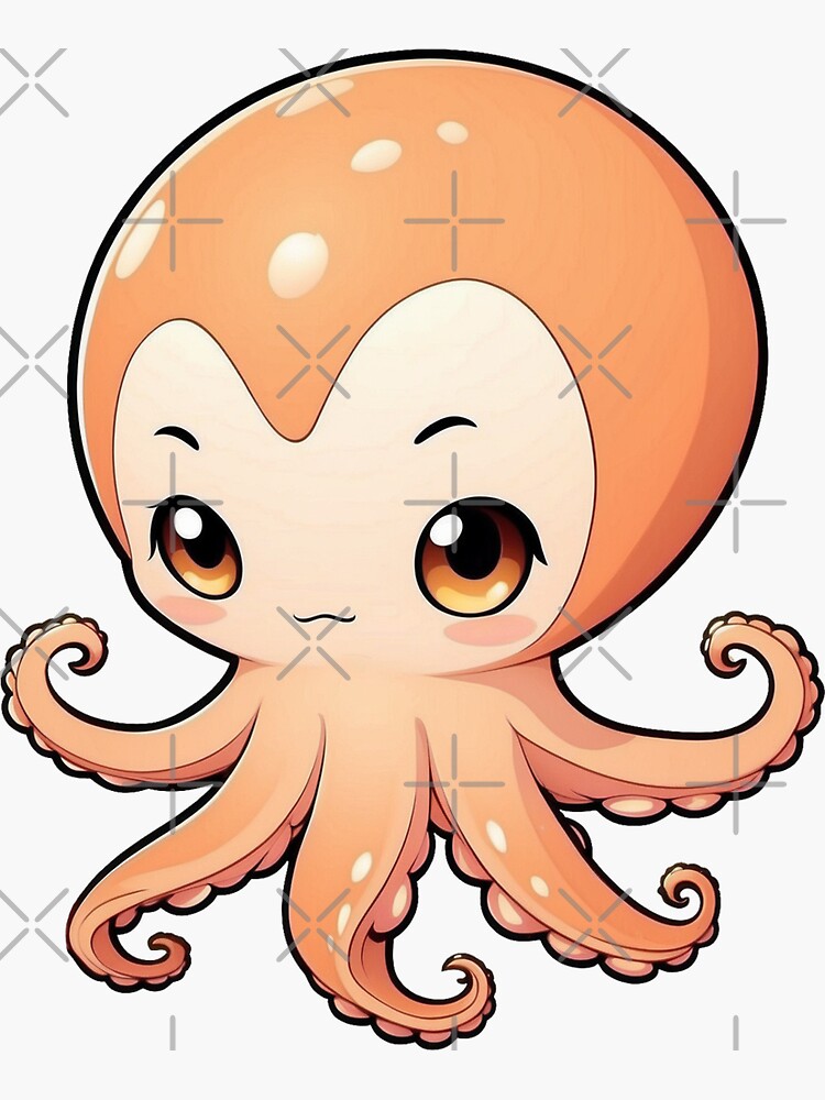 "Friendly Orange Octopus Baby" Sticker for Sale by PeelPatch | Redbubble