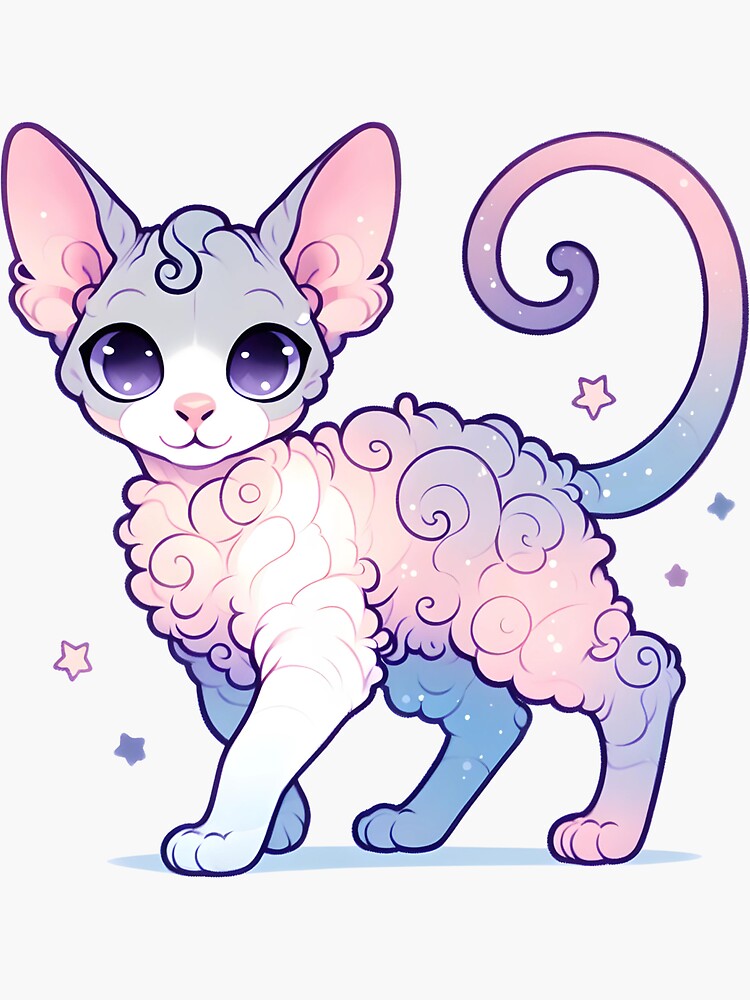 "Cute devon rex" Sticker for Sale by AnnaHalasek | Redbubble
