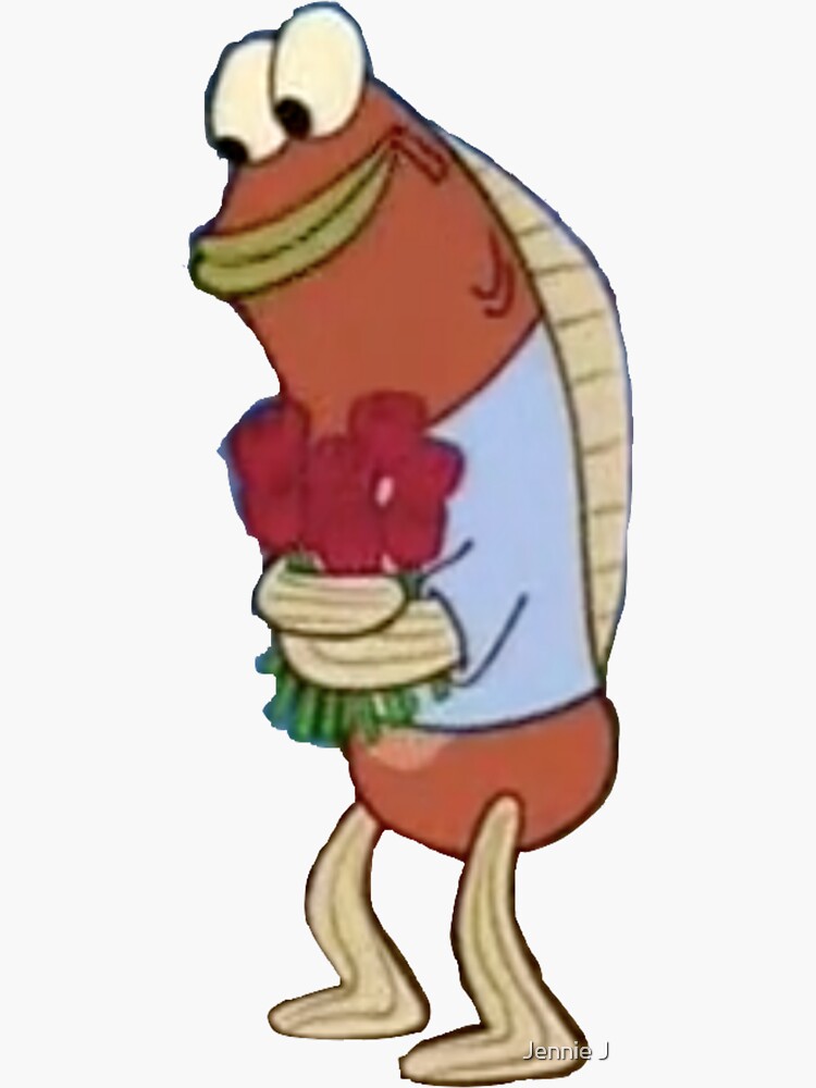 "spongebob rose fish" Sticker for Sale by syracuse2 | Redbubble