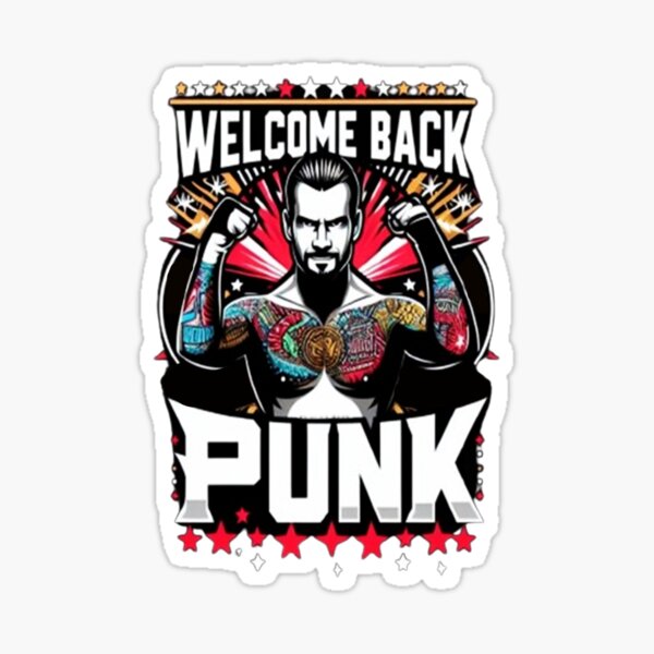 "Welcome Back CM Punk Return WWE 2024 Design" Sticker for Sale by ...