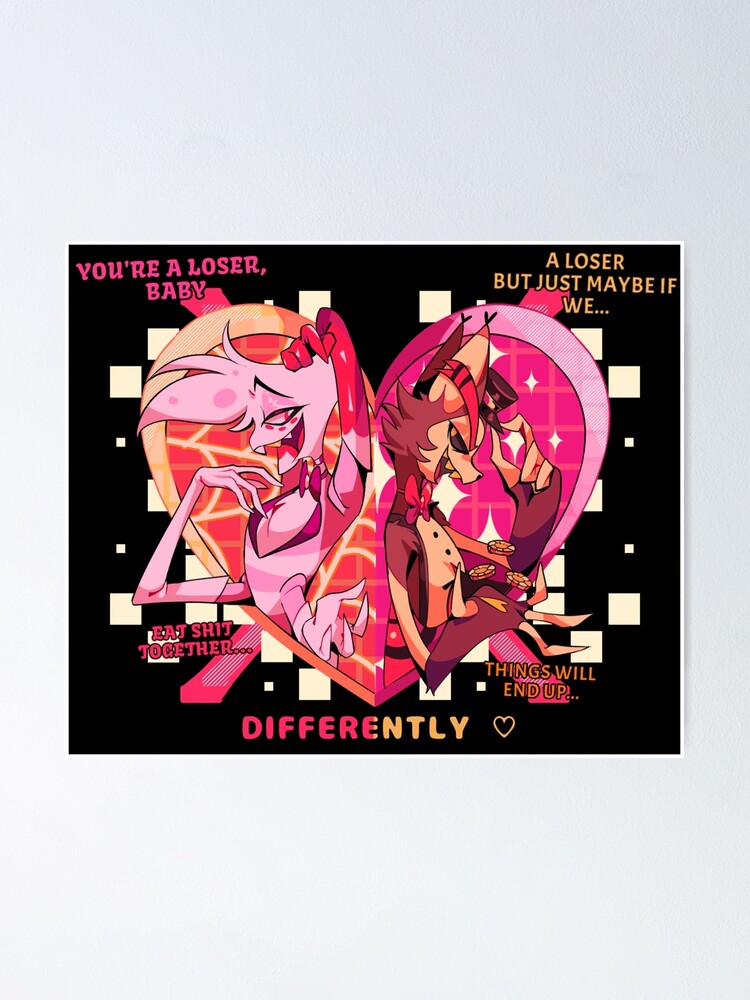 "ANGEL & HUSK LOSER BABY | HAZBIN HOTEL" Poster by Ghostygery | Redbubble