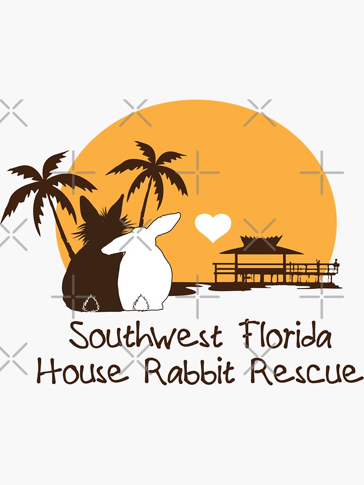 "Southwest Florida House Rabbit Rescue LOGO" Sticker for Sale by ...