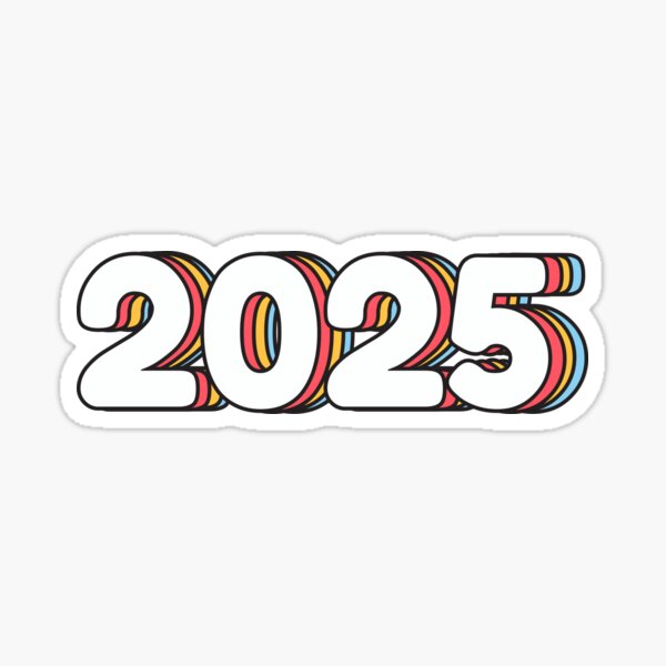 "Happy New Year 2025" Sticker for Sale by leiaA | Redbubble