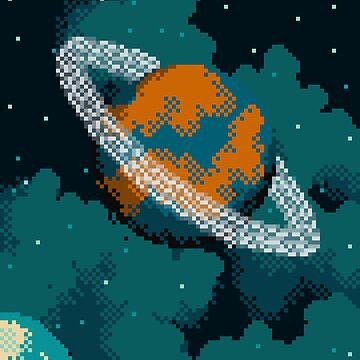 "Space Pixel Art" Sticker for Sale by Peculiar-Pixels | Redbubble