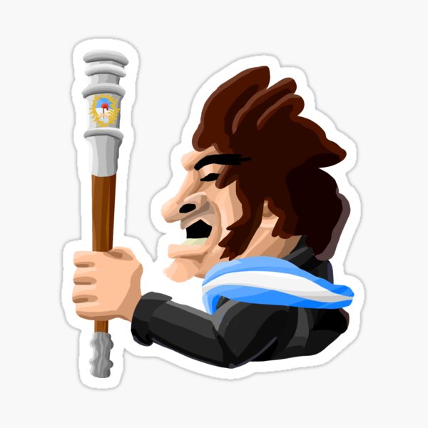 "Javier Milei with the presidential command of Argentina" Sticker by ...