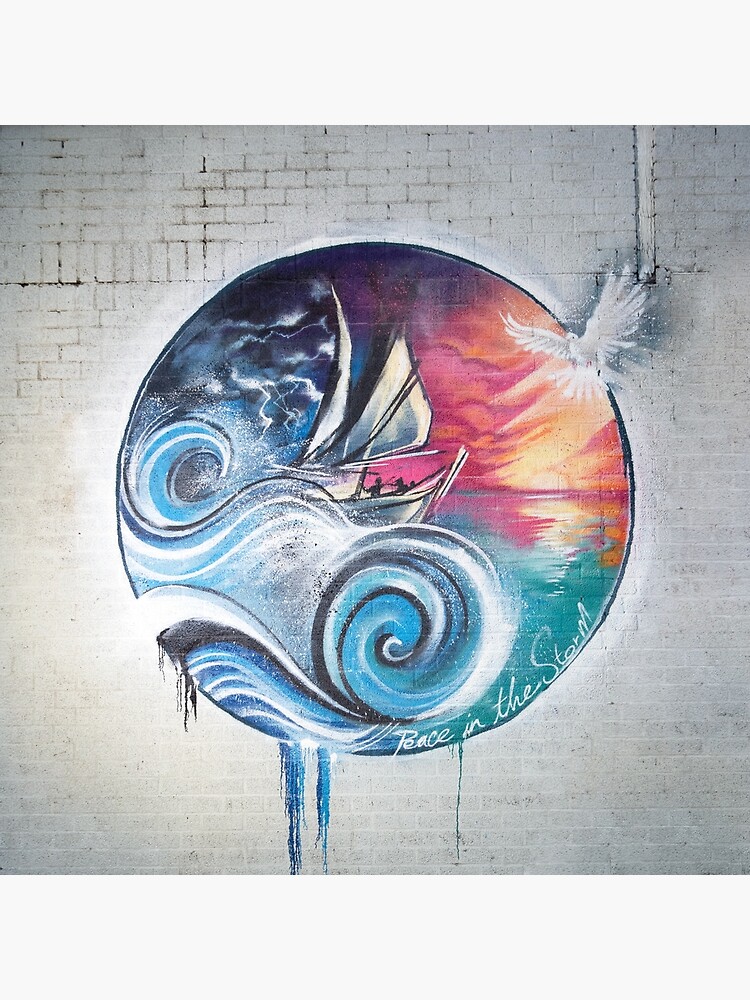 "Peace in the storm Graffiti Wall Mural" Poster for Sale by Willem-Paul ...