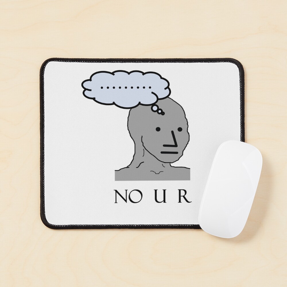 "NPC Wojak Meme arguments" Poster for Sale by AnutherNPC | Redbubble