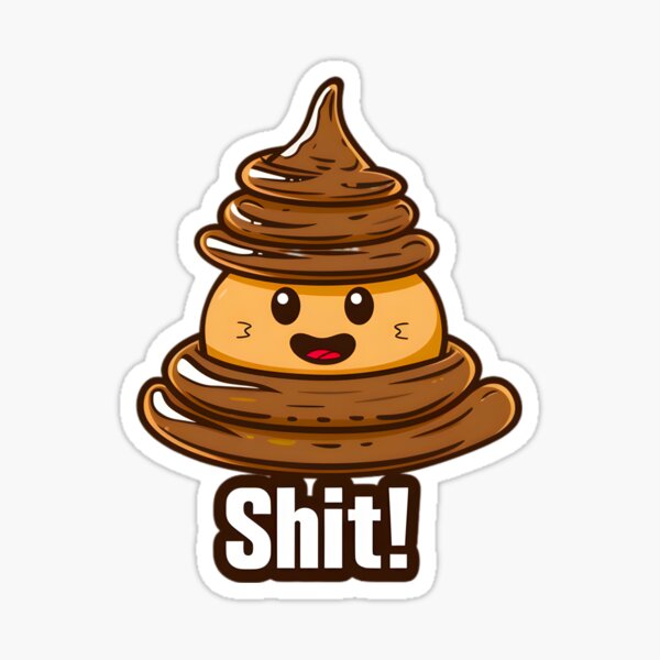 "Cartoon Poo Emoji" Sticker by Jackflash2023 | Redbubble