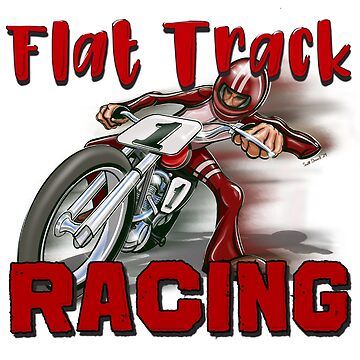 "Vintage Flat Track Motorcycle Racing (light colored items)" Sticker ...