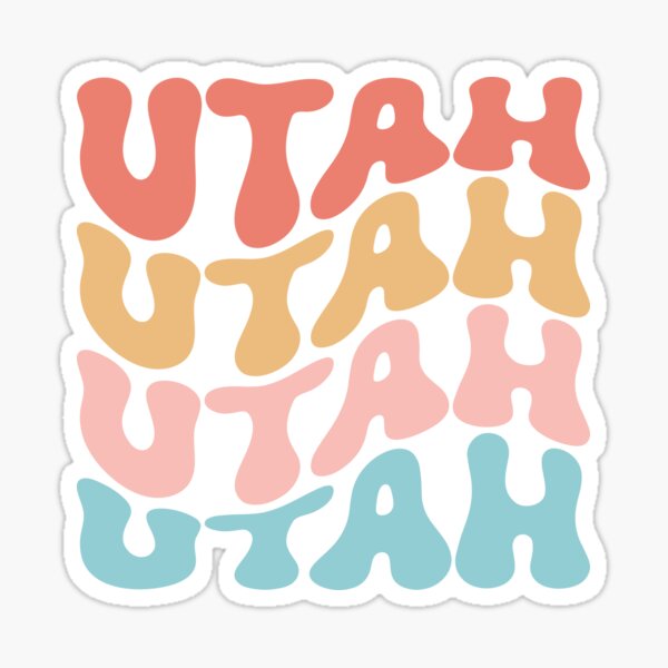 "Utah" Sticker for Sale by InfiniteSticker | Redbubble