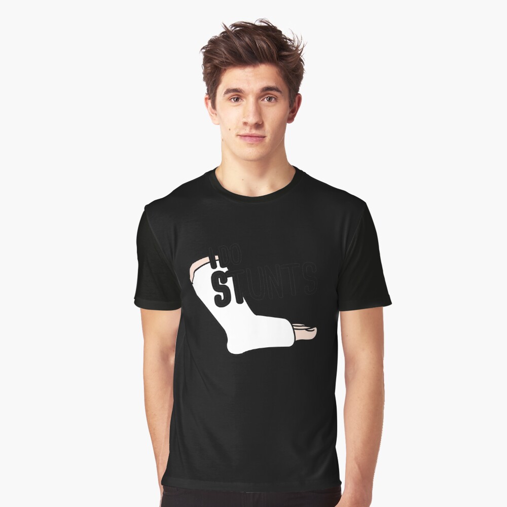 "Stunts - Funny Broken Leg Get Well Soon Gift" Sticker for Sale by ...