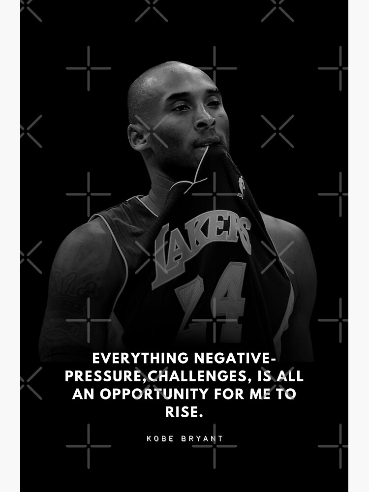 "Kobe Bryant Motivational Quote Portrait" Poster for Sale by ...