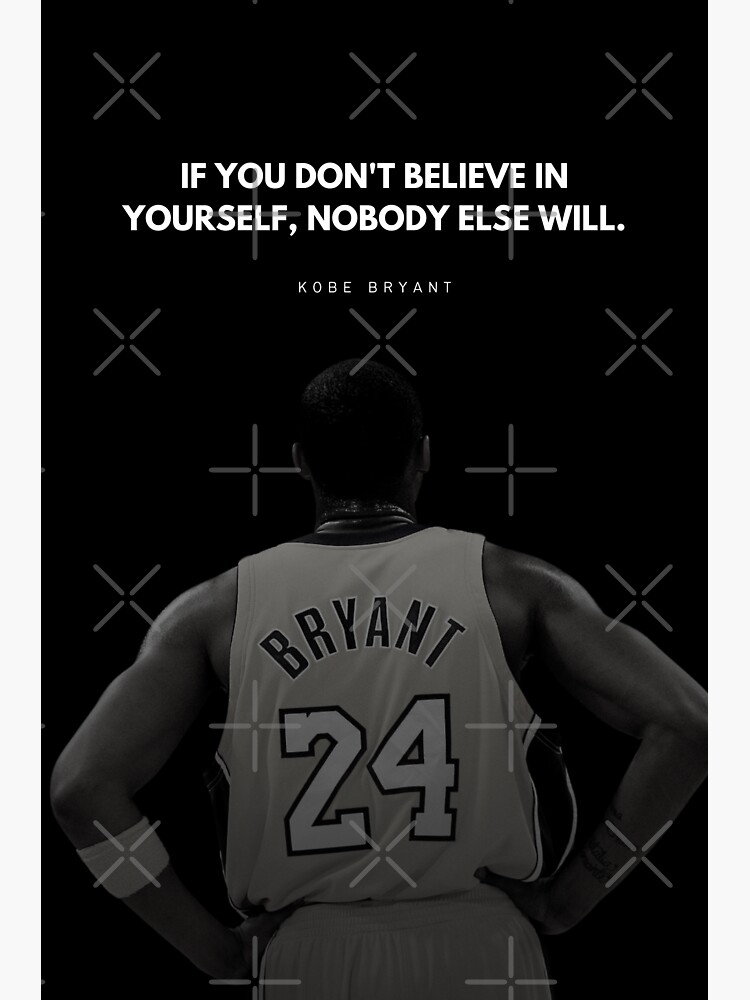 "Kobe Bryant Motivational Quote Portrait" Sticker for Sale by ...
