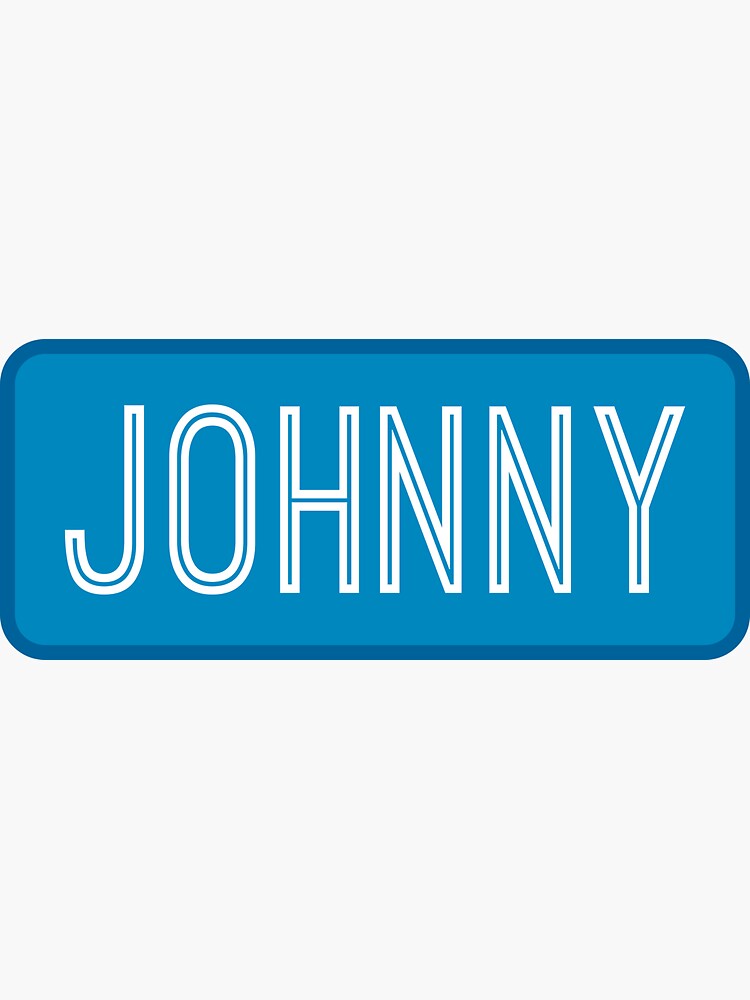 "Johnny Name" Sticker for Sale by jeallan | Redbubble