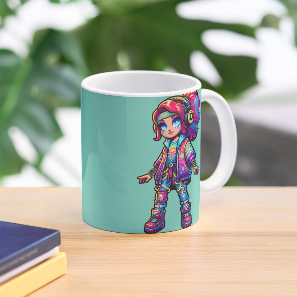 "Raver Girl - Cartoon v2" Sticker for Sale by subCultGraphix | Redbubble