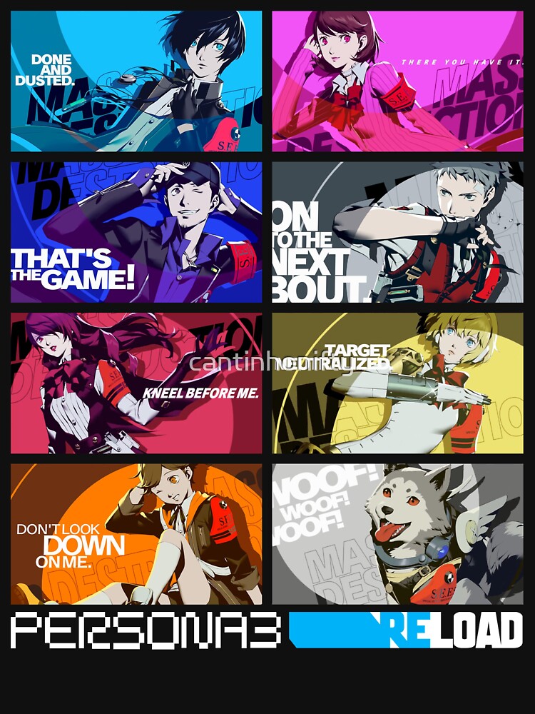 "Persona 3 RELOAD - SEES All Out Attack Splash Art" Classic T-Shirt for ...