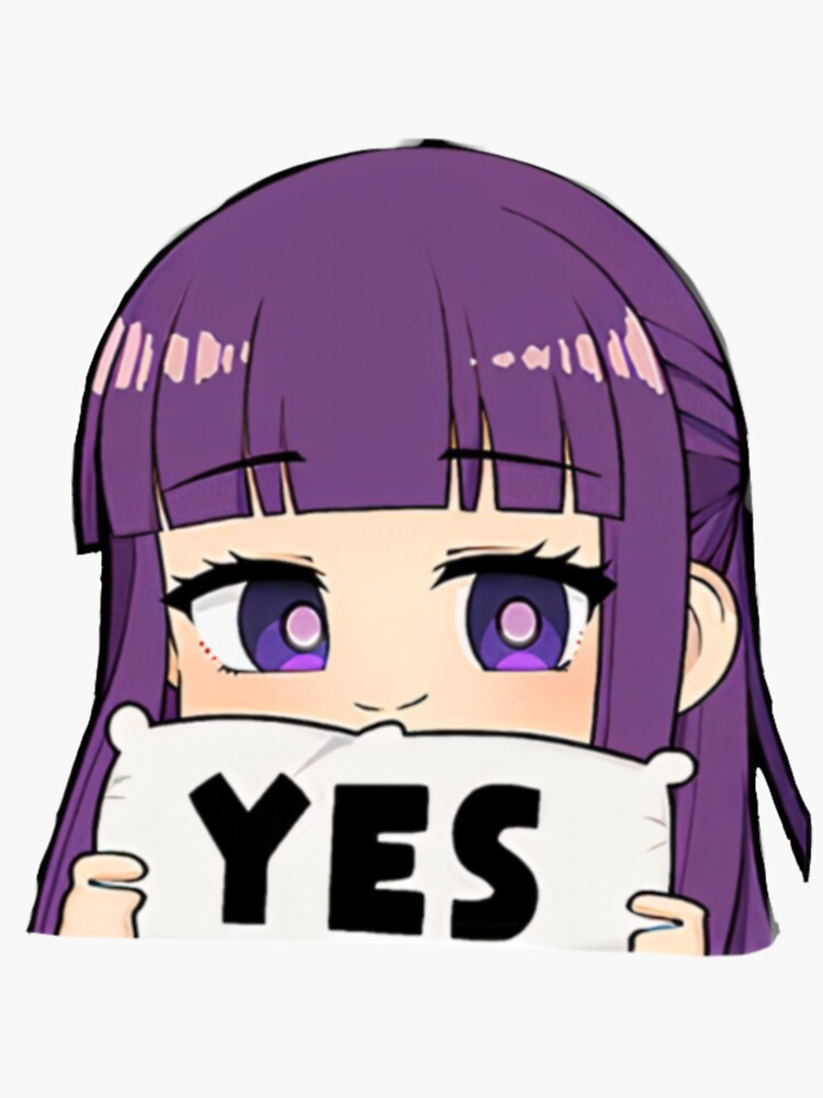 "sousou no frieren sticker: yes!!" Sticker by zavnoun | Redbubble