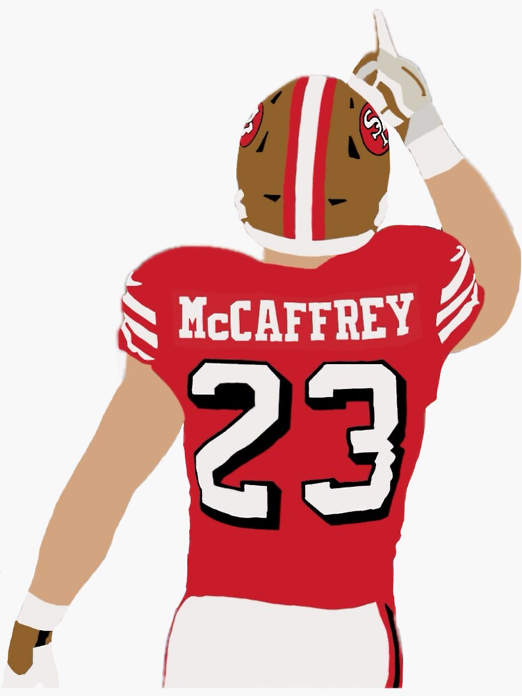 "Christian McCaffrey Sticker" Sticker for Sale by Logan Tucker | Redbubble