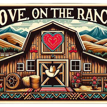 ""Love On The Ranch" design " Sticker for Sale by G1G1aRtZ342 | Redbubble