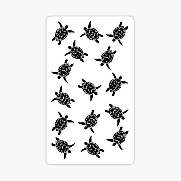 "turtles pattern with heart shell" Sticker for Sale by NewWave012 ...