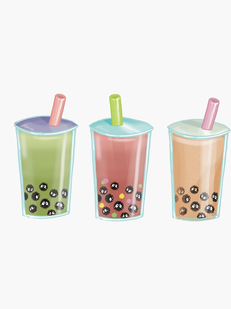 "Soot sprite bubble tea boba pearl drinks" Sticker for Sale by Juliet ...