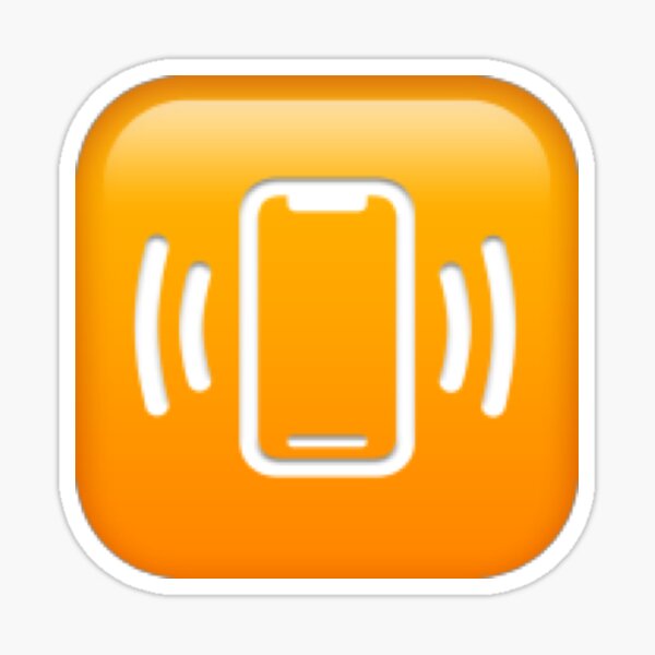 "Vibration Mode Emoji" Sticker for Sale by Popular-Gifts | Redbubble