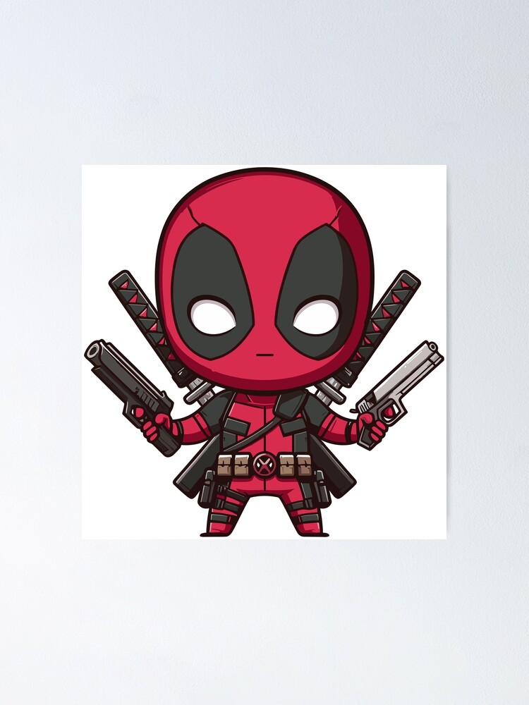 "Chibi D. Pool" Poster for Sale by brexastore | Redbubble