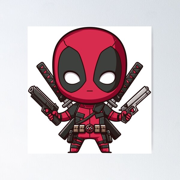 "Chibi D. Pool" Poster for Sale by brexastore | Redbubble