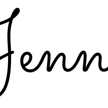 "Writing Jenni Name Label" Sticker for Sale by NormadWorld | Redbubble