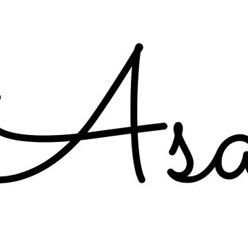 "Writing Asa Name Label" Sticker for Sale by NormadWorld | Redbubble