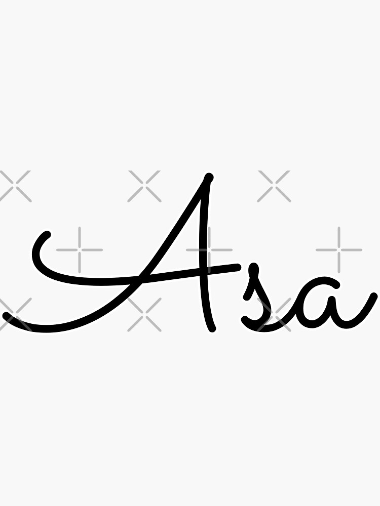 "Writing Asa Name Label" Sticker for Sale by NormadWorld | Redbubble