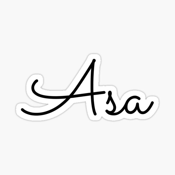 "Writing Asa Name Label" Sticker for Sale by NormadWorld | Redbubble