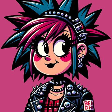 "Punk Girl - Comic" Sticker for Sale by subCultGraphix | Redbubble