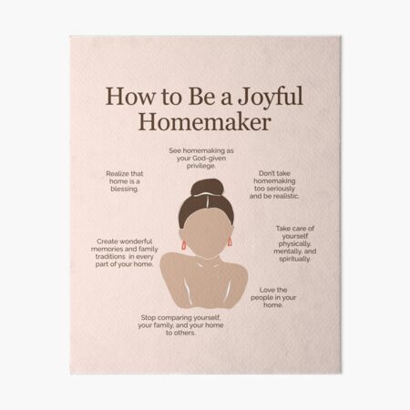 "How to Be a Joyful Homemaker" Art Board Print for Sale by ...