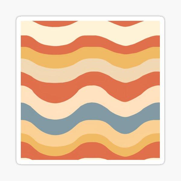 "Wavy" Sticker by MidArtForge | Redbubble